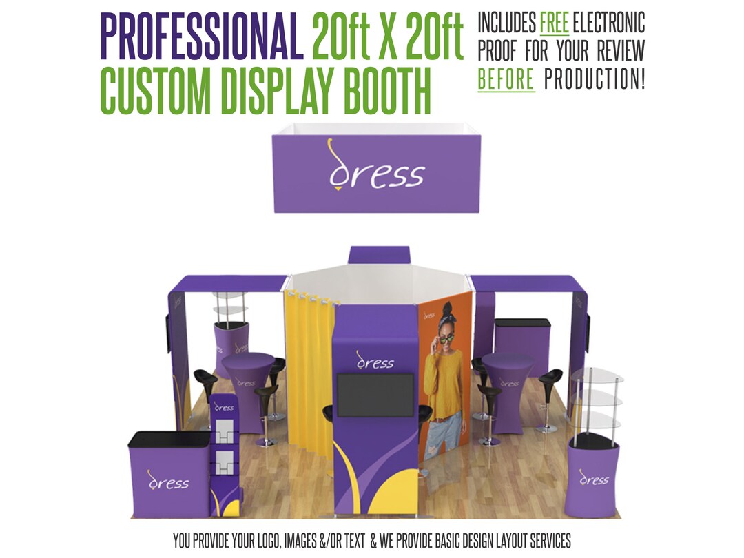 Professional 20ft X 20ft Booth Display Kit With Custom Printing - Great ...
