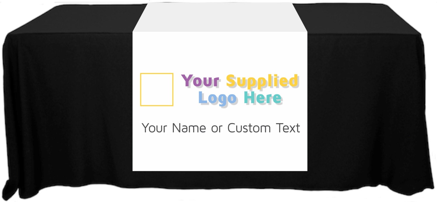 30 X 80 Full Color Table Runner With Your Logo - Etsy