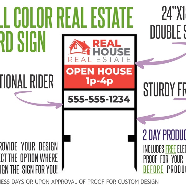Real Estate Yard Signs - Etsy