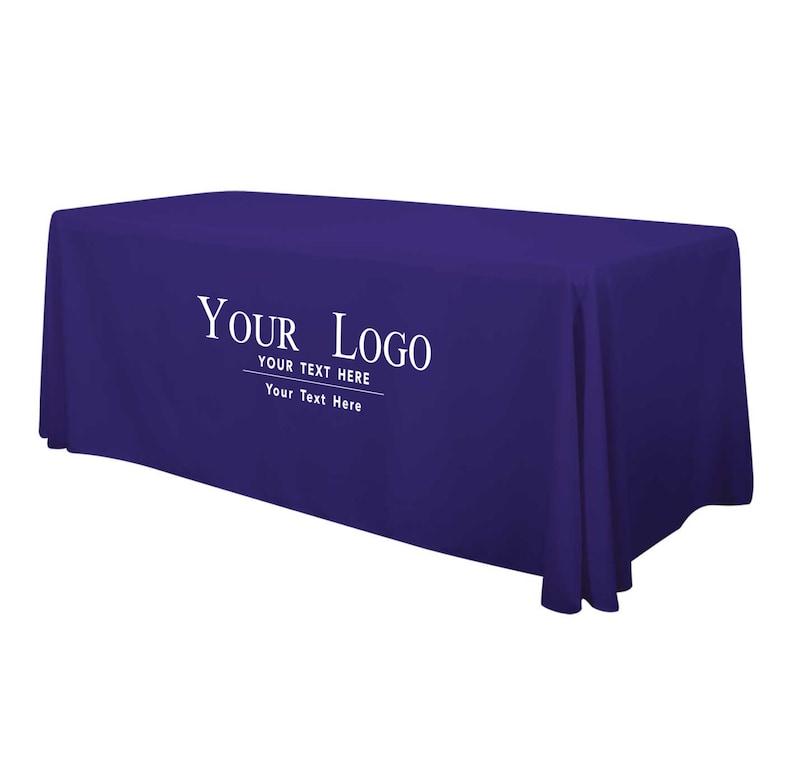 Your Logo Tablecloth With Logo and Fabric Color Options - Includes Free ...