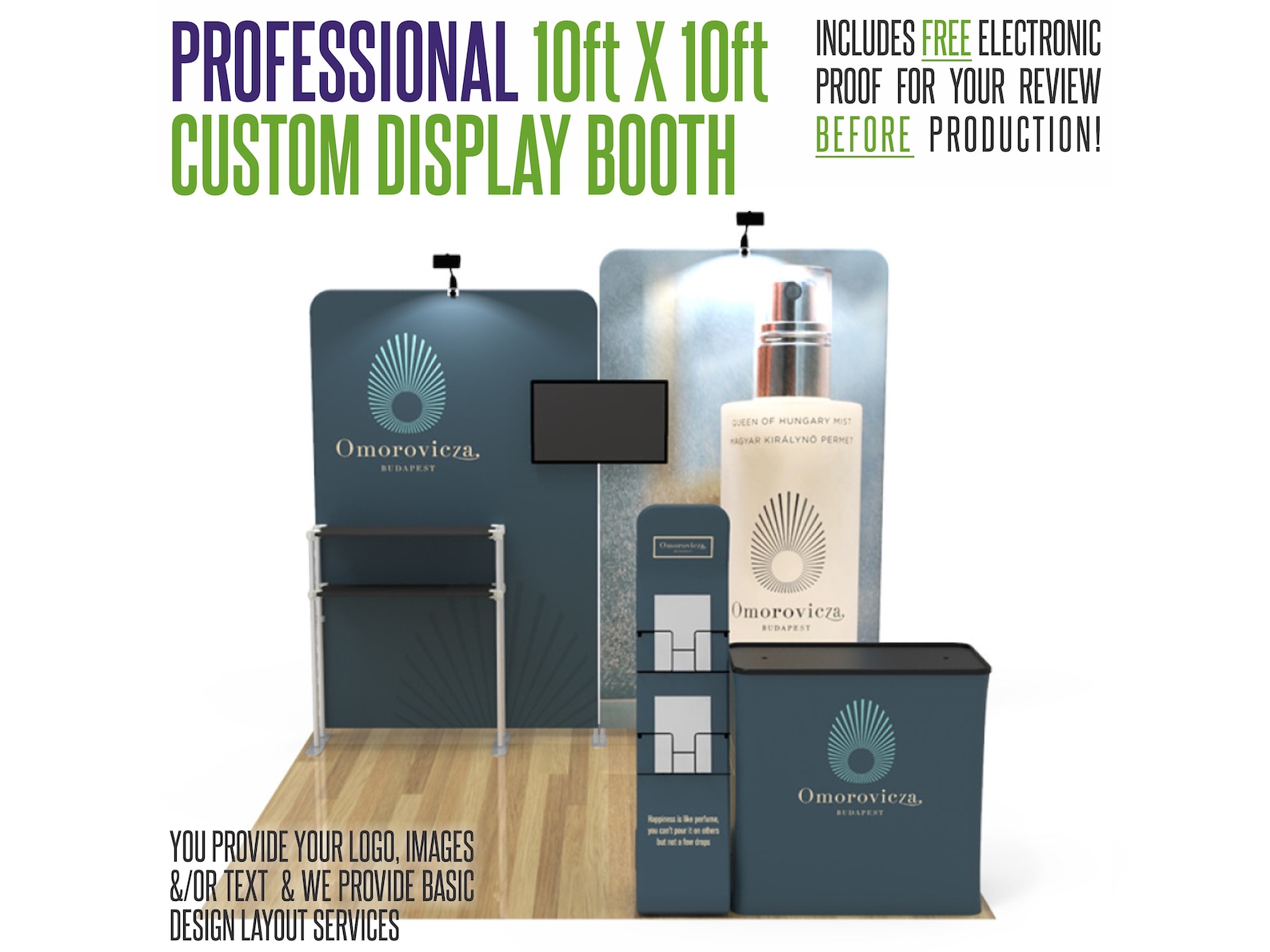 Professional 10ft X 10ft Booth Display Kit With Custom Printing - Great ...