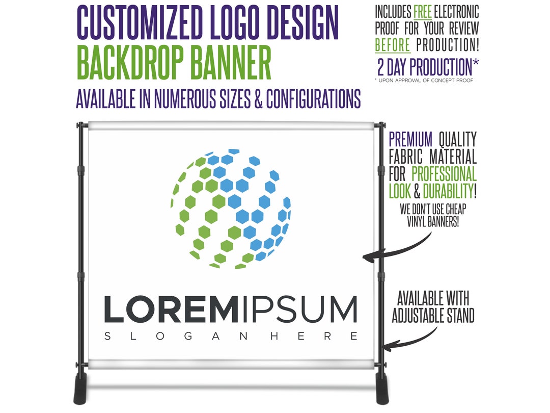 Full Color Custom Logo Banner With Optional Stand - Etsy