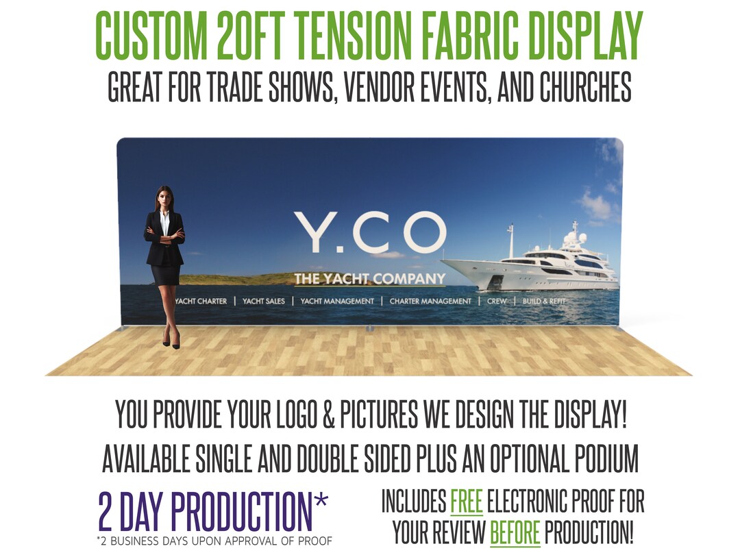 Full Color Custom Tension Fabric Tube Frame Banner - Large 20 FT - Etsy