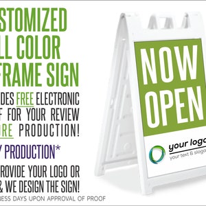 Custom A-frame Sign Full Color Graphics With 3 Options - Etsy