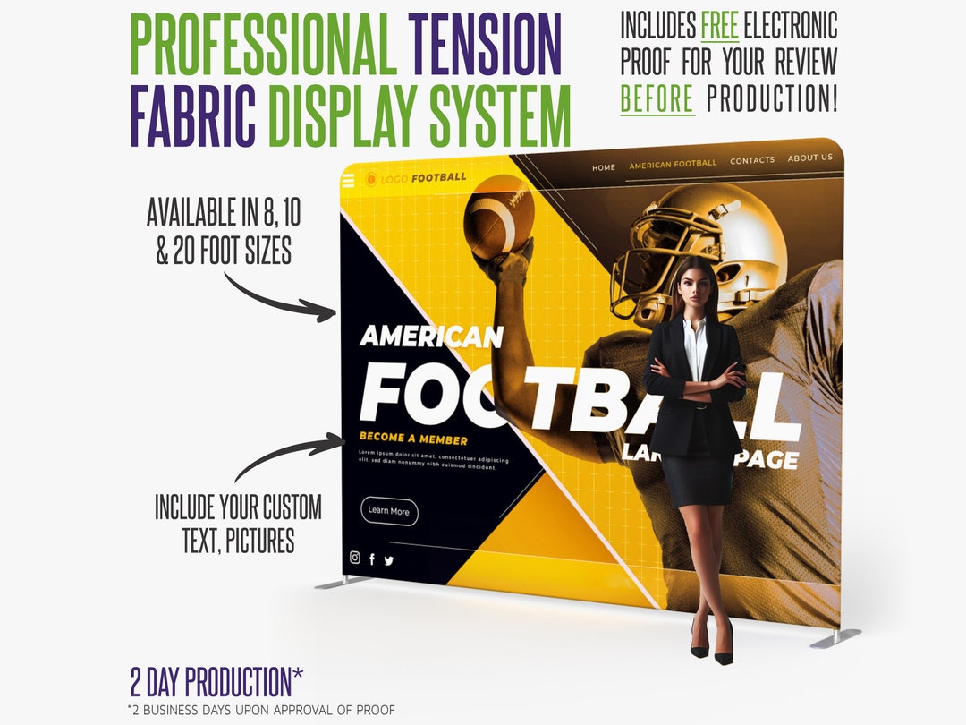Custom Tension Fabric Display System - Full Color Graphics! - Etsy