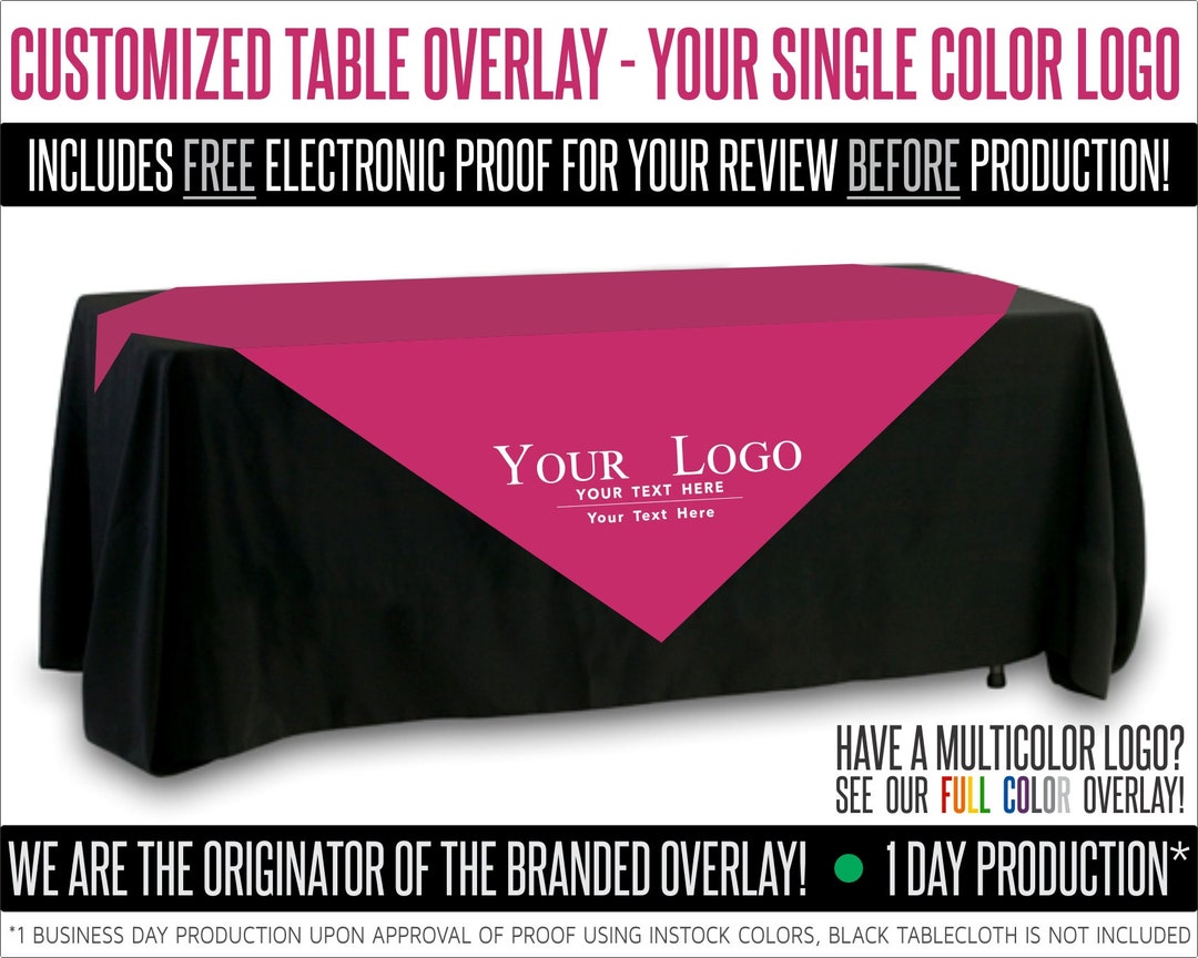 Your Logo Overlay - Single Solid Color Logo - Etsy