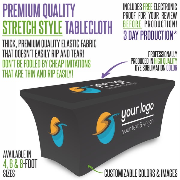 Stretch Tablecloth With Logo - Etsy