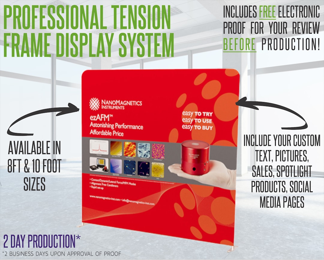 Custom Tension Fabric Display System Full Color Graphics - Etsy