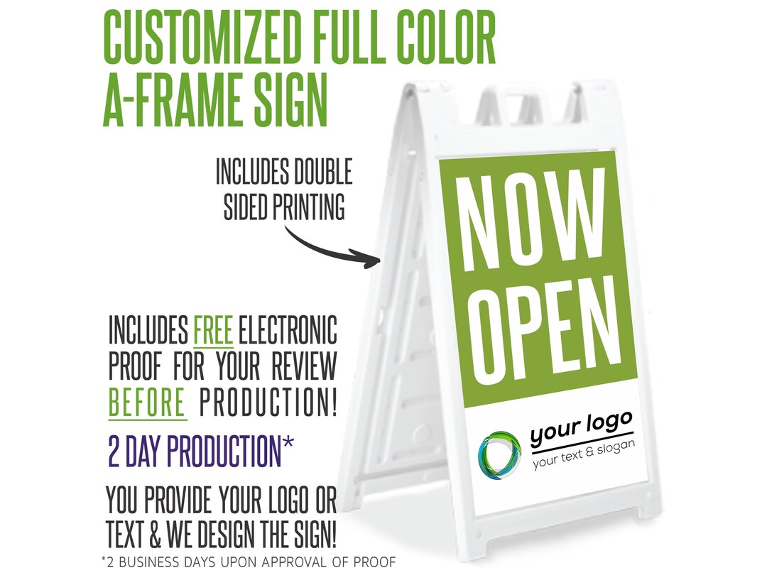 Custom A-frame Sign - Full Color Graphics With 3 Options! - Etsy