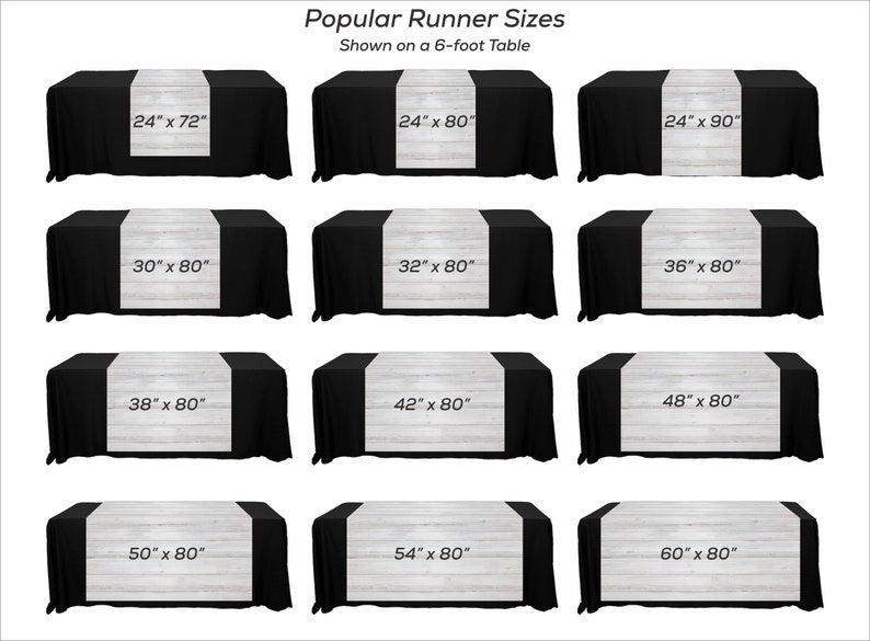 Custom Full Color Table Runner With Free Proof & 60 Size Options ...