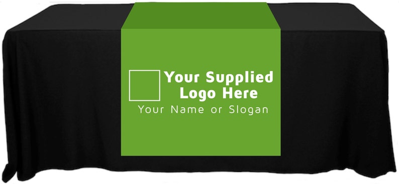 30 X 80 Full Color Table Runner With Your Logo - Etsy