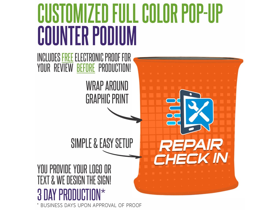 Custom Full Color Pop-up Counter Style Podium - Etsy