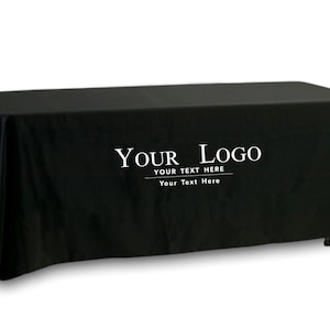 Your Logo Tablecloth With Logo and Fabric Color Options - Includes Free ...
