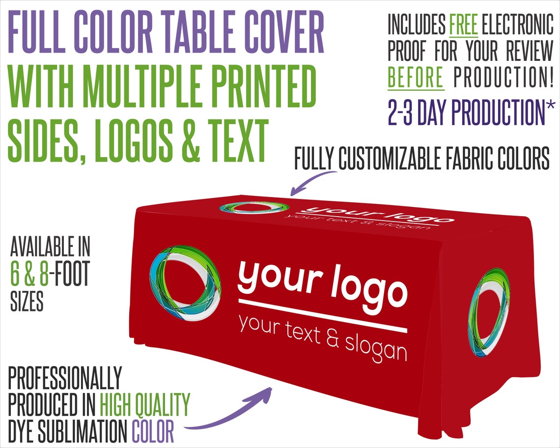 Custom Premium Table Cover With Multiple Printable Sides - Etsy