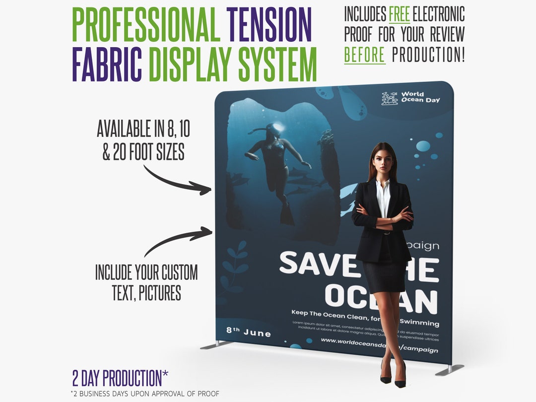 Custom Tension Fabric Display System - Full Color Graphics! - Etsy