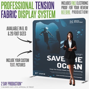 Custom Tension Fabric Display System - Full Color Graphics! - Etsy