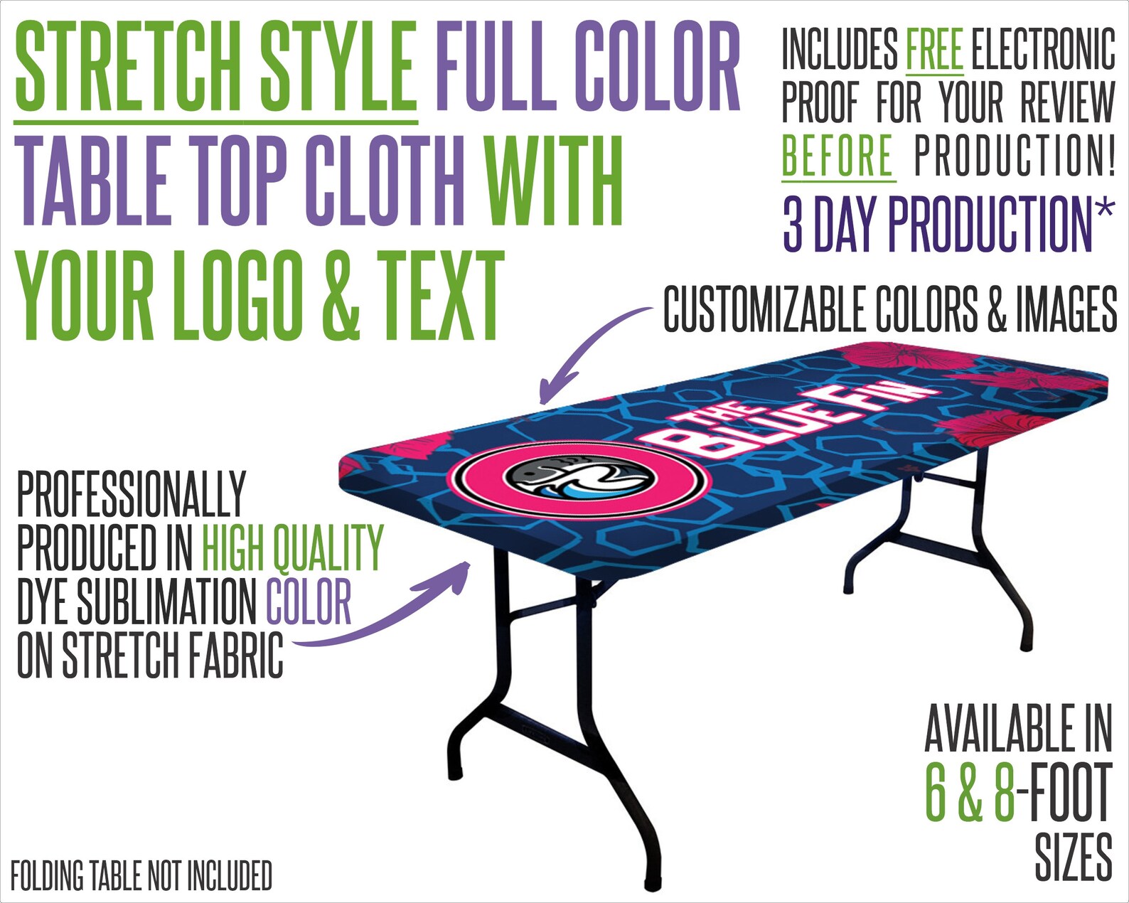 Full Color Stretch Style Table Top Cloth - Etsy