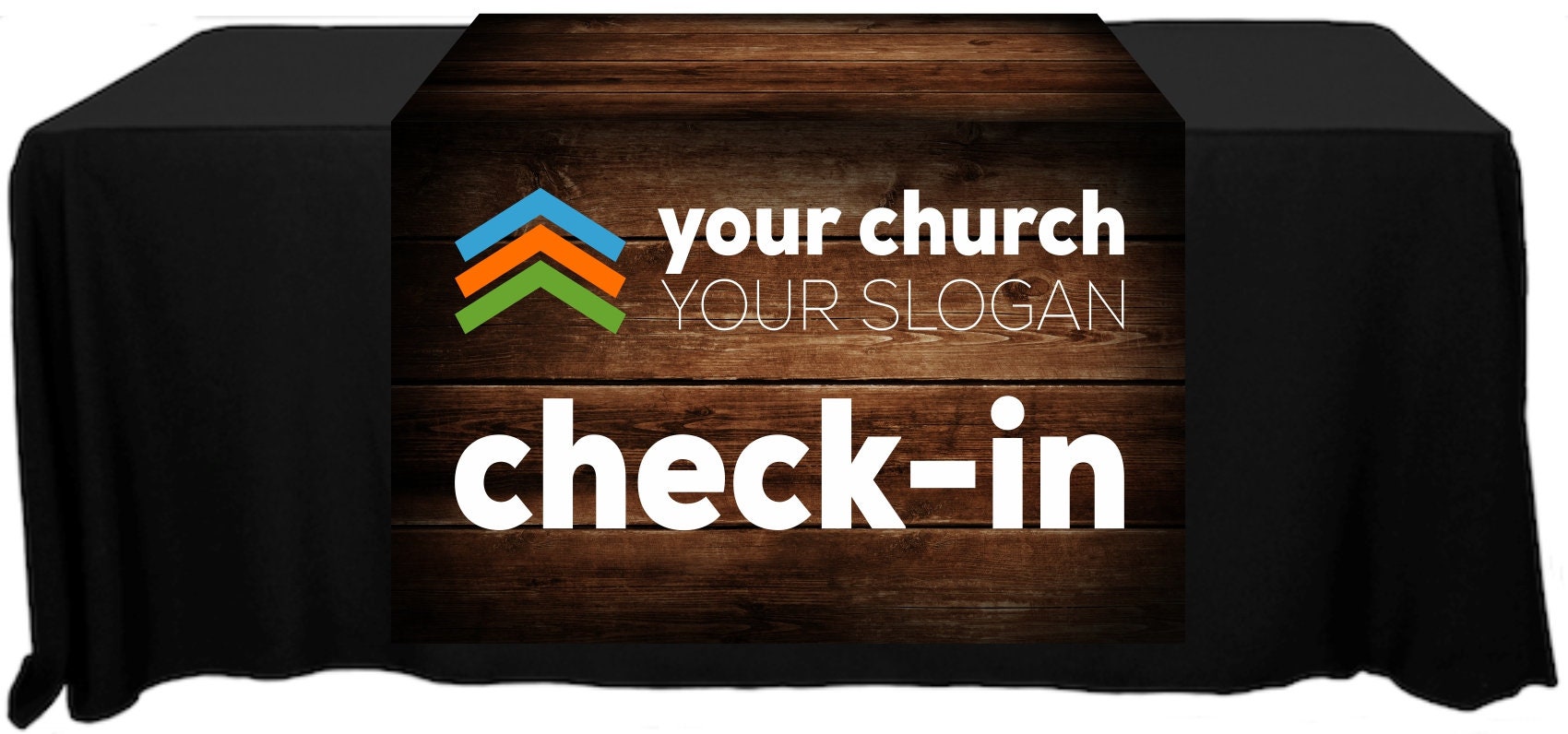 Pick-a-size Custom Full Color Church Table Runner With Customized Text ...