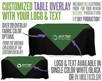 Your Logo Custom Tablecloth With Logo and Fabric Color Options - Etsy