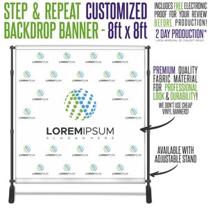 Full Color Custom Logo Banner With Optional Stand - 8ft X 8ft - Etsy