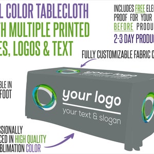 Custom Premium Tablecloth With Multiple Printable Sides Including Your ...