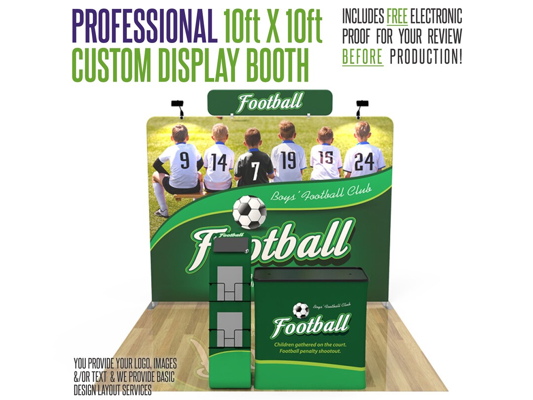 Professional 10ft X 10ft Booth Display Kit With Custom Printing Great ...