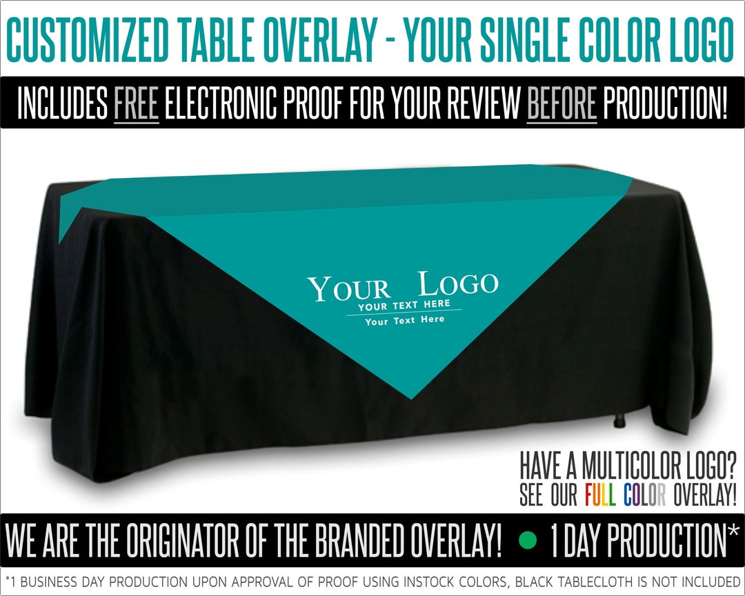 Your Logo Overlay - Single Color Logo - Etsy