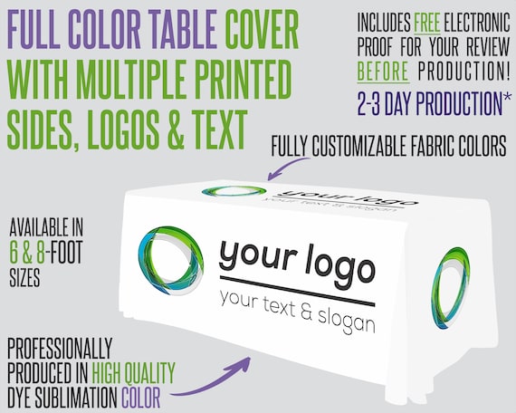 Custom Premium Table Cover With Multiple Printable Sides - Etsy