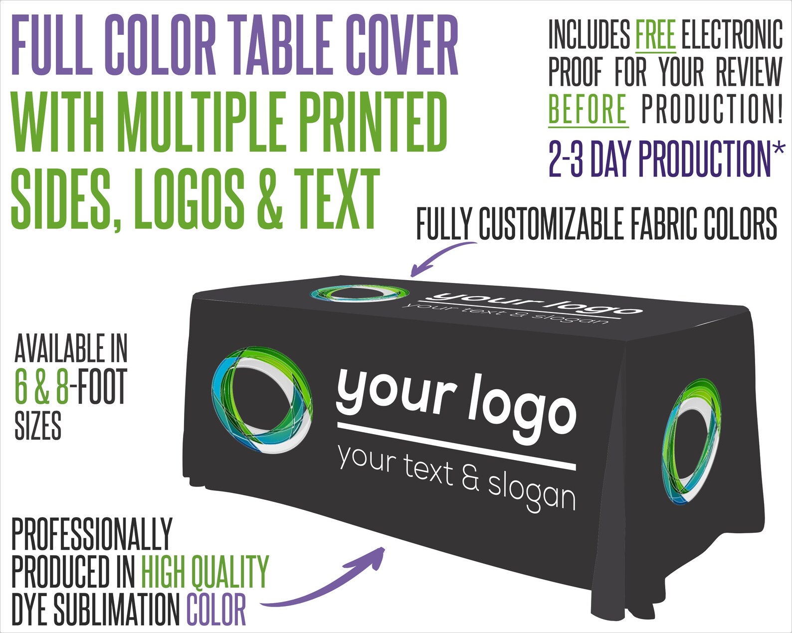 Custom Premium Table Cover With Multiple Printable Sides - Etsy