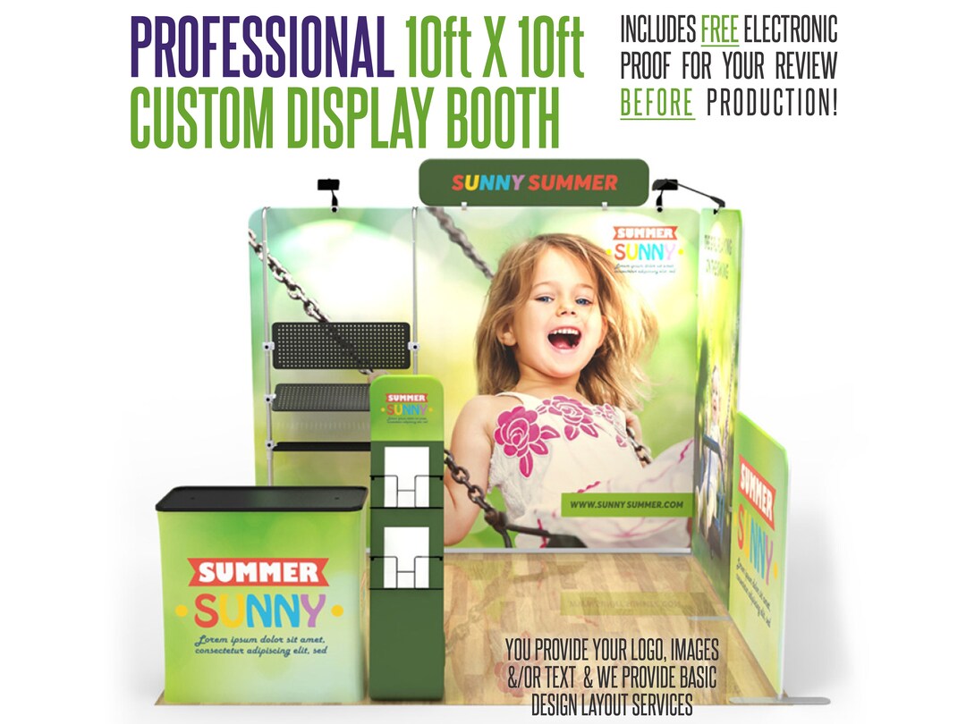 Professional 10ft X 10ft Booth Display Kit With Custom Printing - Great ...