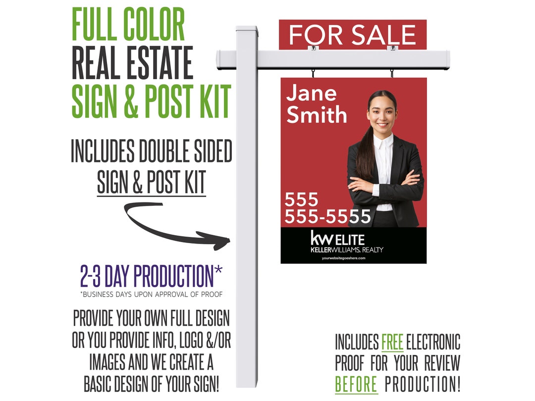 Custom Real Estate Sign Including Post Kit! - Etsy
