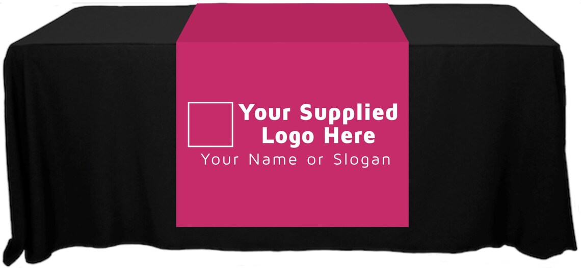 30" X 80" Full Color Table Runner With Your Logo - 30" X 80" - Any ...