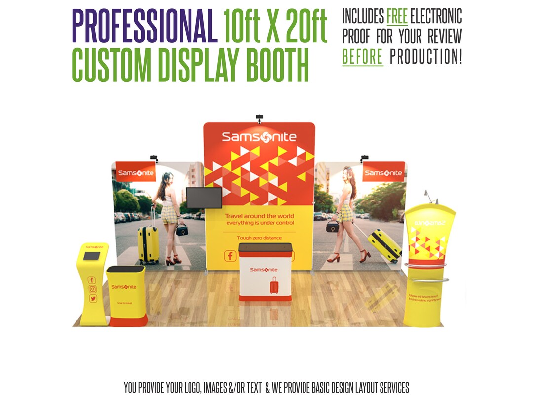 Professional 10ft X 20ft Booth Display Kit With Custom Printing Great ...