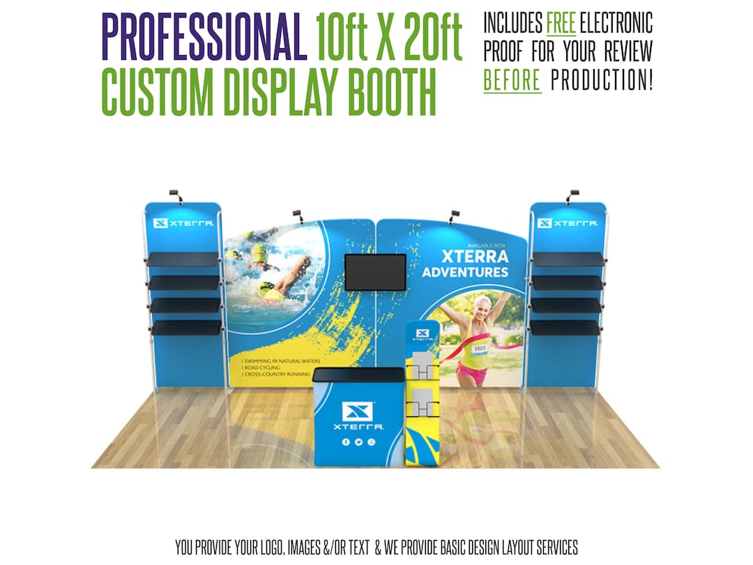 Professional 10ft X 20ft Booth Display Kit With Custom Printing - Great ...