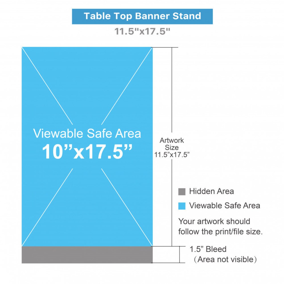 Full Color Custom Retractable Tabletop Size Banner System - Etsy