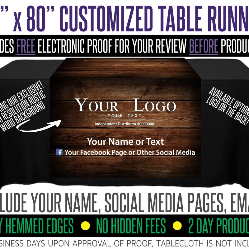 Logo Table Runner - Etsy