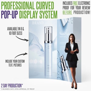 Custom Pop-up Curved Display System - Full Color Graphics! - Etsy