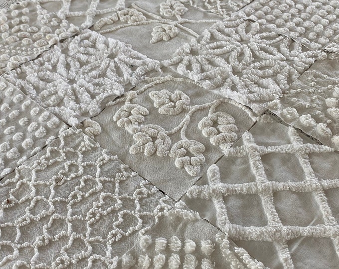 Wonderful Whites QUILT Kit From Vintage Chenille Bedspreads - Etsy