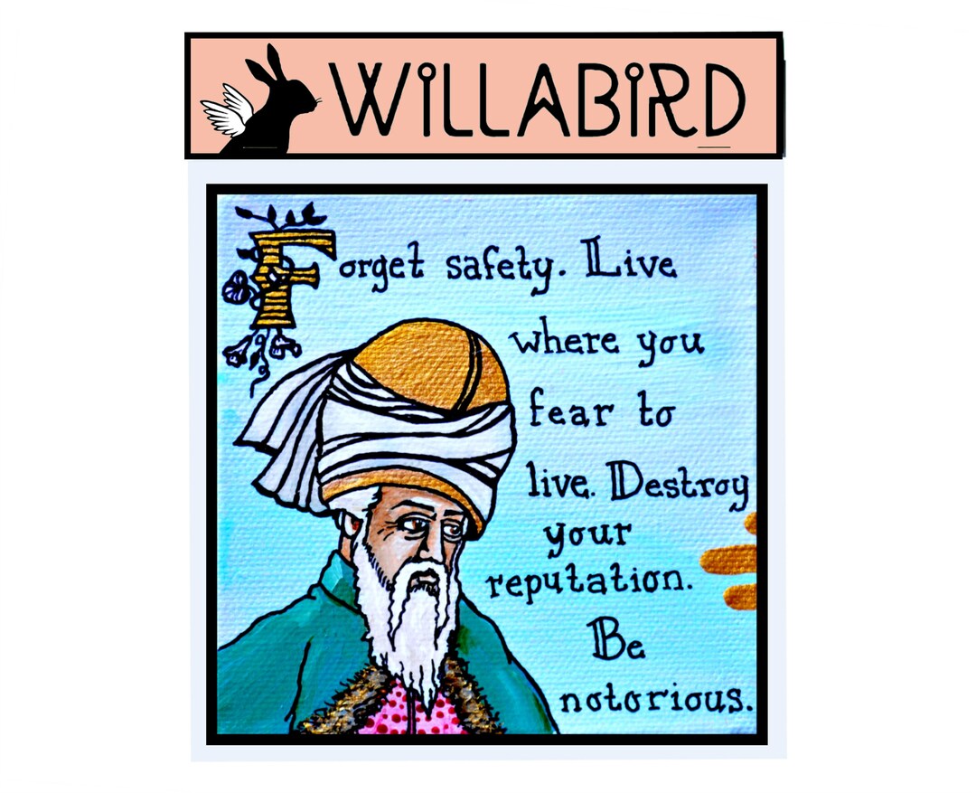 Rumi Magnet by Willabird Designs Artist Amber Petersen. Rumi Sufi Quote ...
