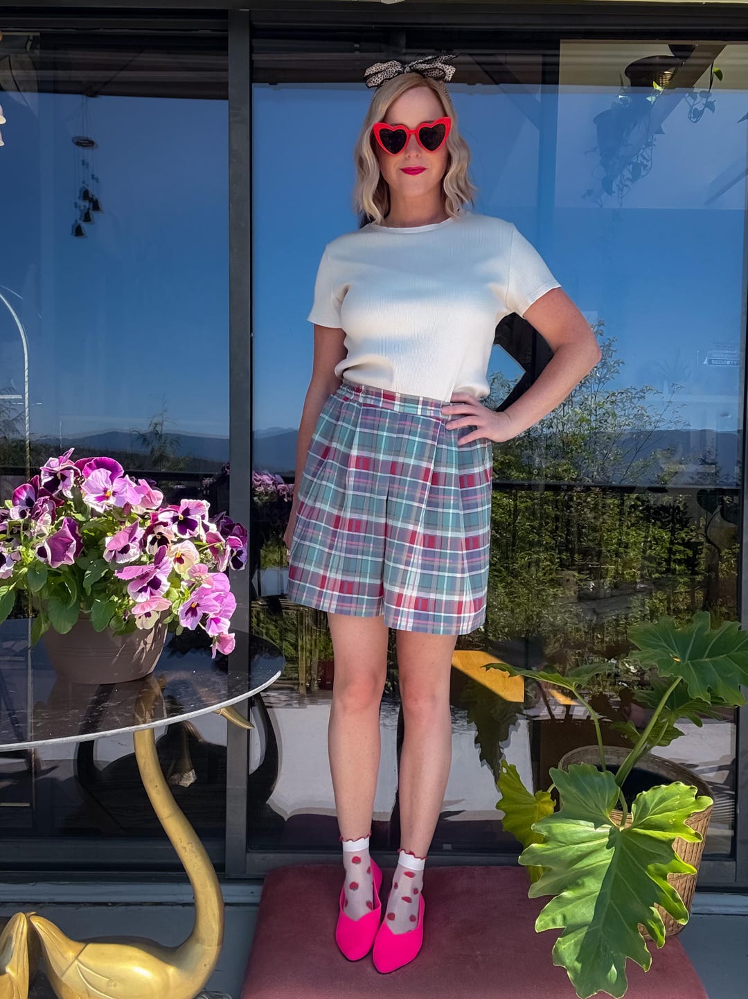 Vintage Pleated Plaid Skort by Tan Jay Found by Willabird Designs ...