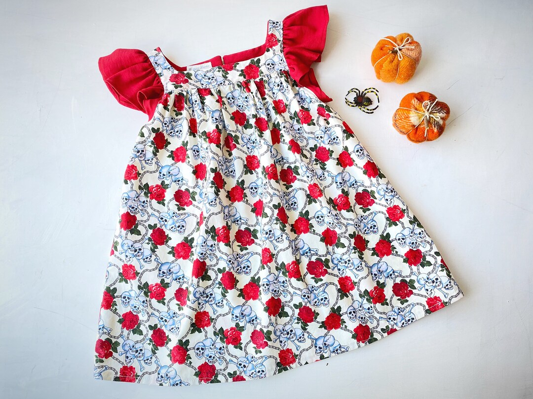 3/4 Year Old Dress Skull Dress, Girls Skull Dress, Skull Dress for 3 ...
