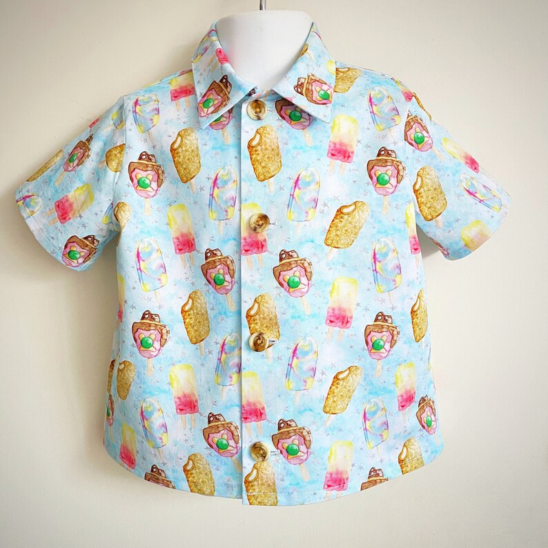 Australian Classics Ice Cream Size 4 Shirt, Cool Kid Button up Shirt ...