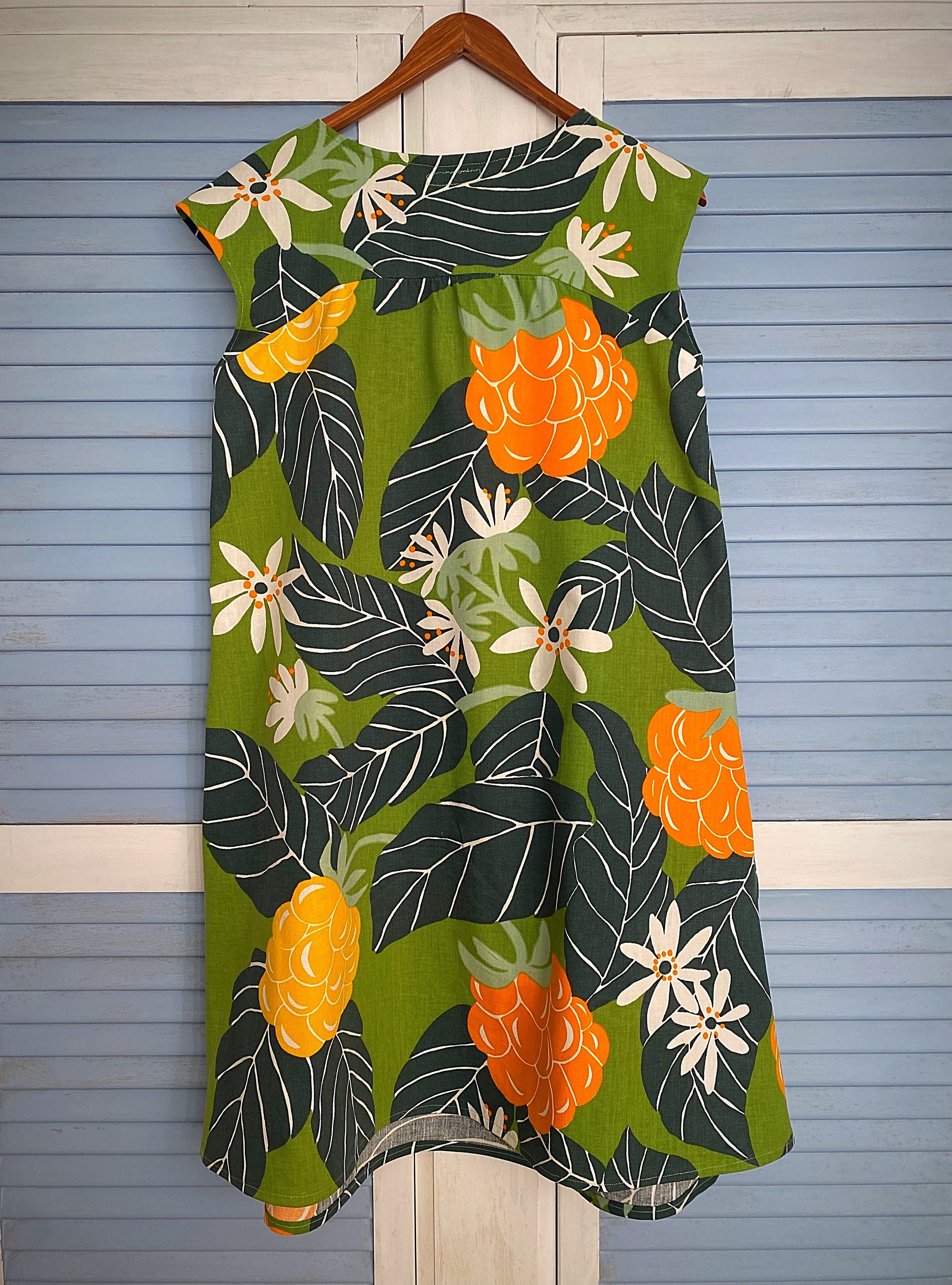 Repurposed Vintage Scandi Cotton Drill Dress Size AU12 or US8, Green ...