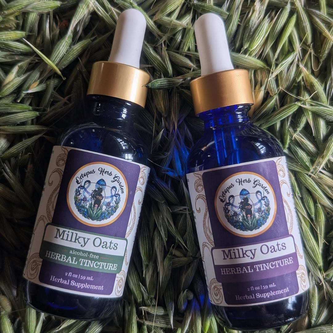 Fresh Milky Oats Organic Alcohol-free Glycerite or Tincture - Etsy