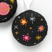 Space Embroidered Felt Ornament Set With the Moon Saturn - Etsy