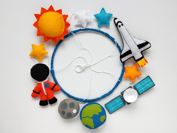 Space Baby Crib Mobile With an Astronaut Space Shuttle Sun | Etsy