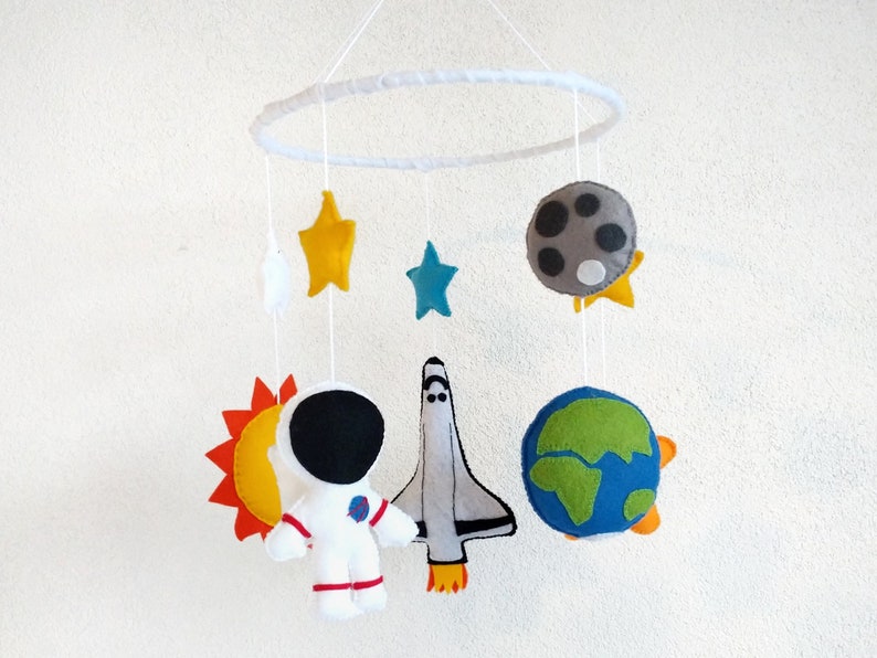 Space Explorer Baby Crib Mobile With NASA Astronaut and Space Shuttle ...