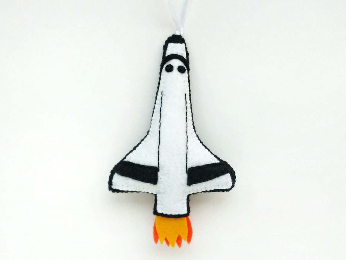 Space Shuttle Felt Ornament, Christmas Tree Ornament - Etsy