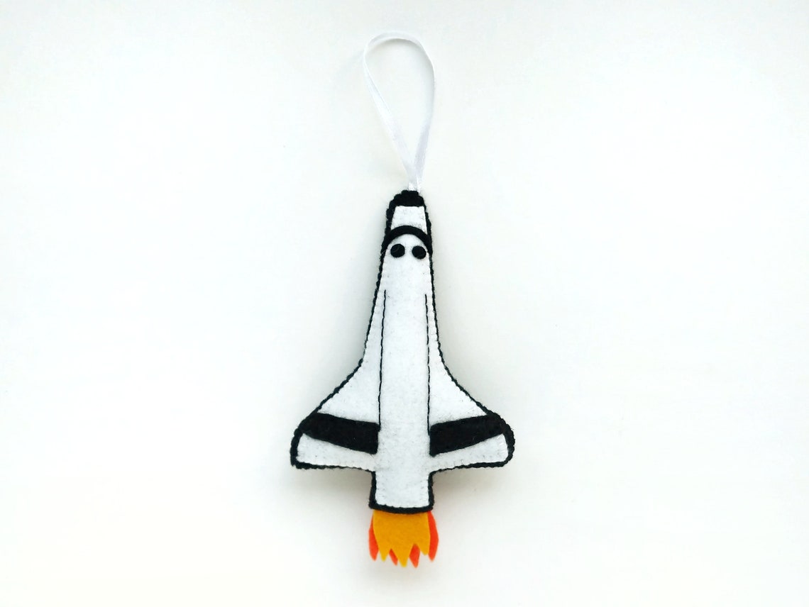 Space Shuttle Felt Ornament, Christmas Tree Ornament - Etsy