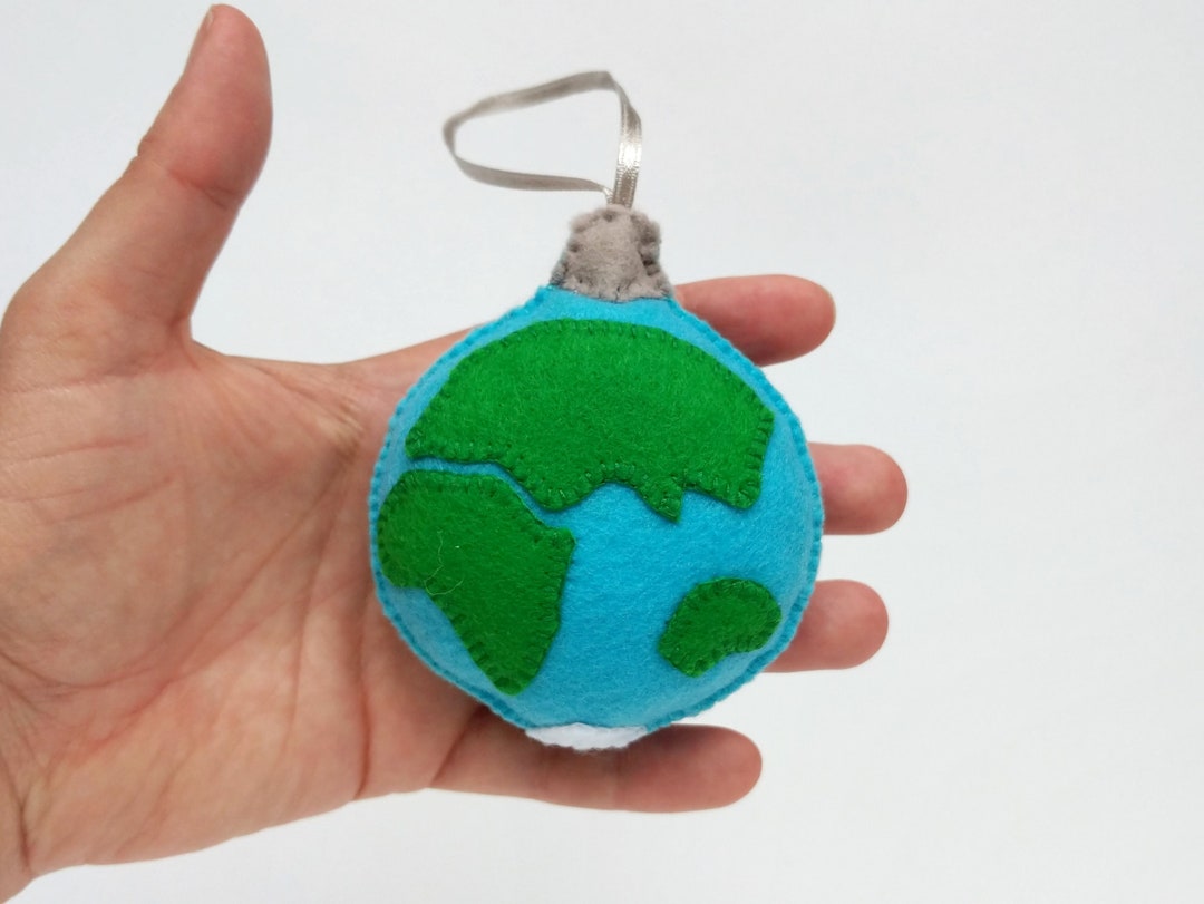 Earth Felt Ornament, Christmas Tree Ornaments, Holiday Decoration - Etsy